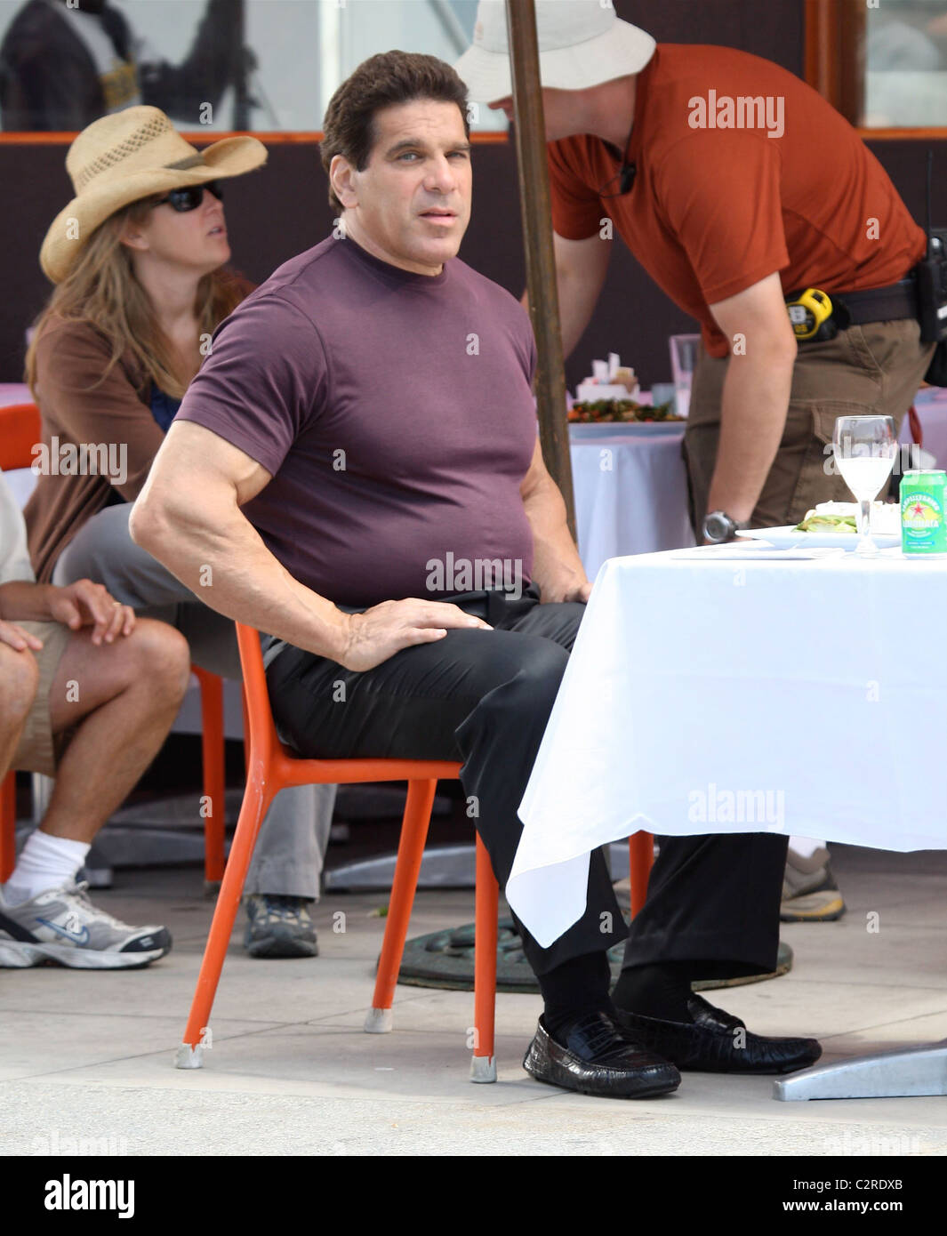 Lou Ferrigno on the set of the new film 'I Love You, Man' Los Angeles ...