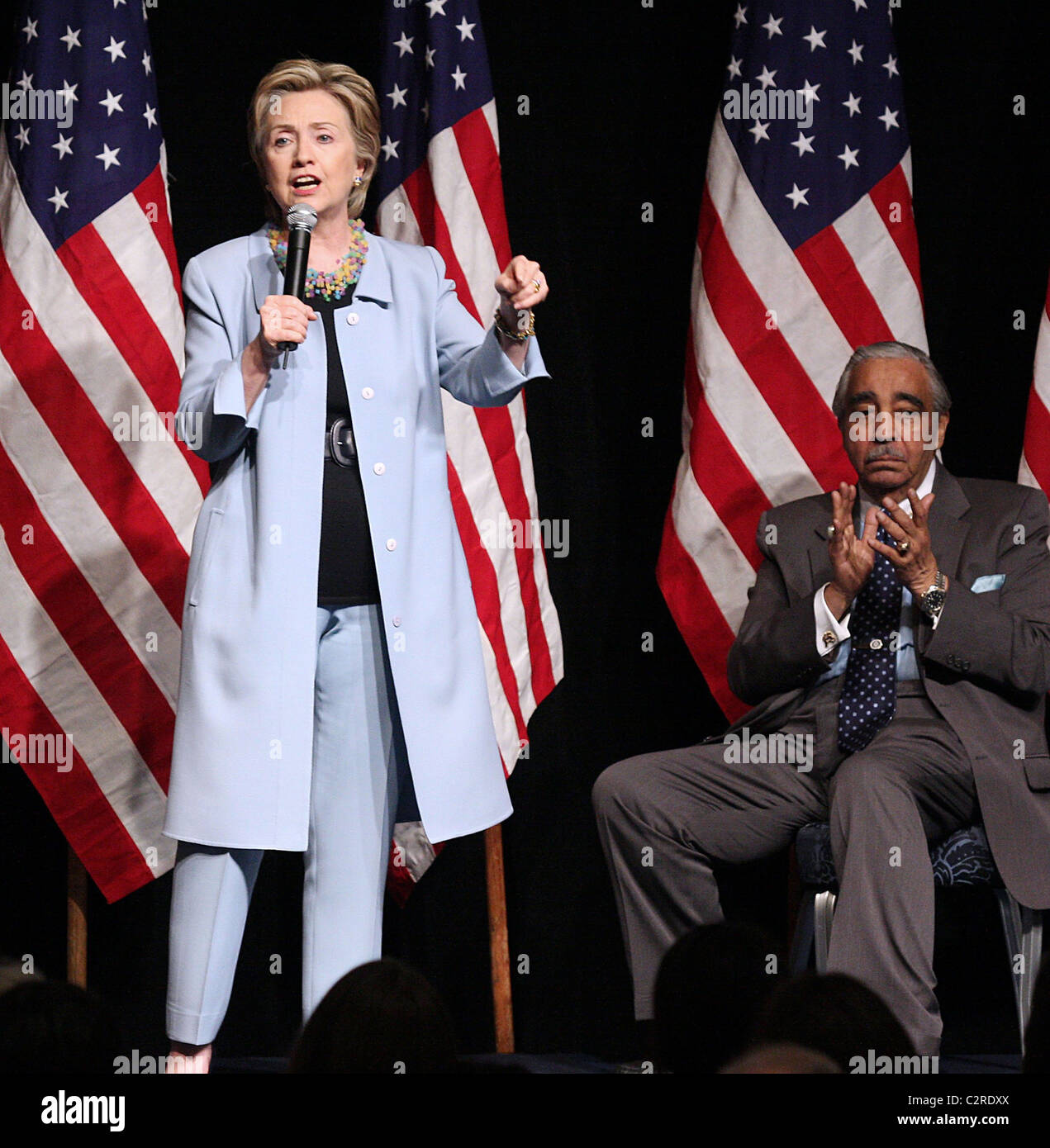 Hillary Clinton and Charles Rangel U.S. Senator Hillary Clinton Mothers ...