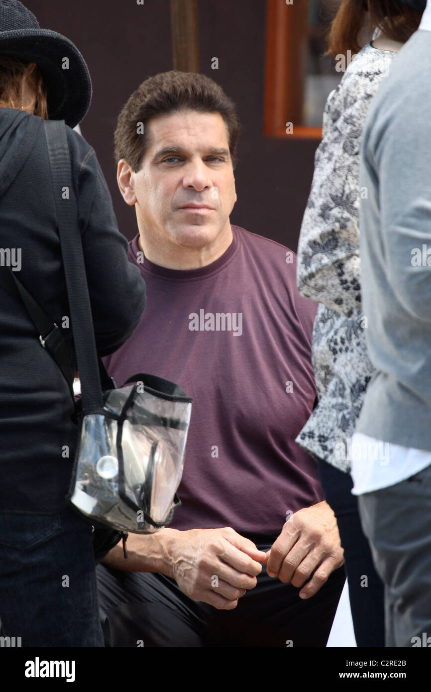 Lou Ferrigno on the set of the new film 'I Love You, Man' Los Angeles ...