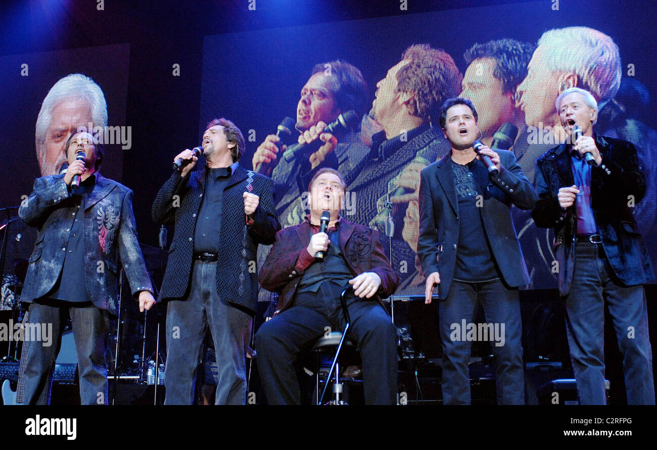 The Osmonds perform during their 50th anniversary tour at Wembley Arena ...