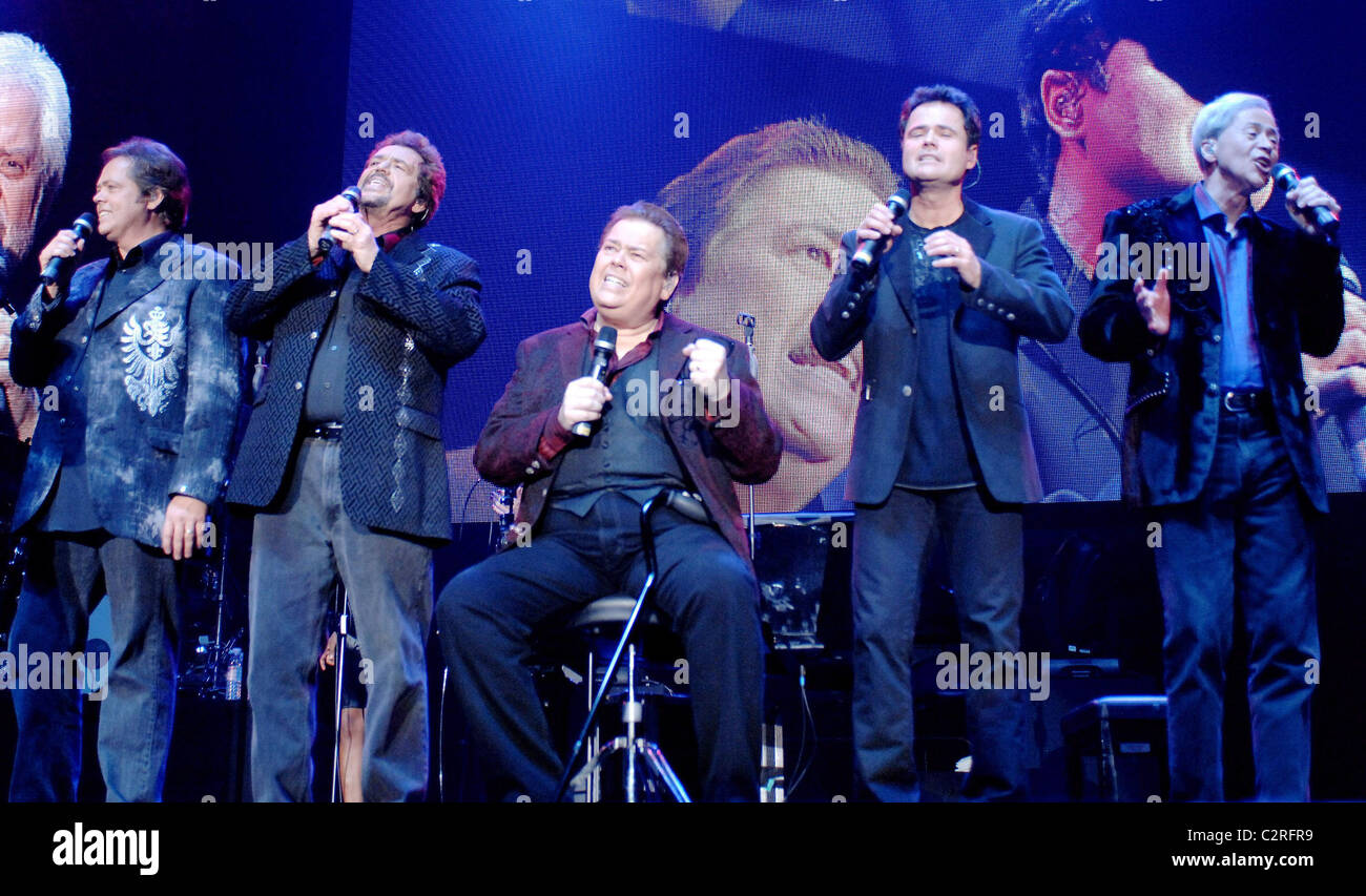 The Osmonds perform during their 50th anniversary tour at Wembley Arena ...