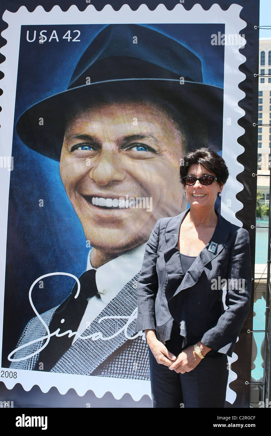 Tina Sinatra Unveiling of the Frank Sinatra stamp in front of The ...
