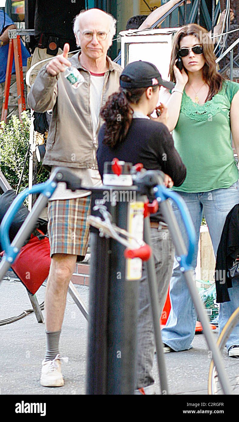 Larry David on set of Woody Allen's untitled film project filming in ...