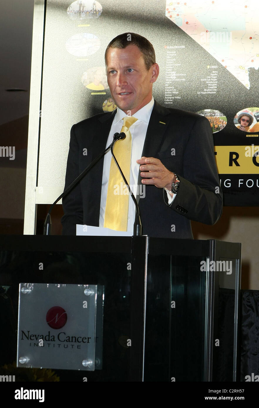 Livestrong Day 2008: Lance Armstrong visits Nevada Cancer Institute to ...