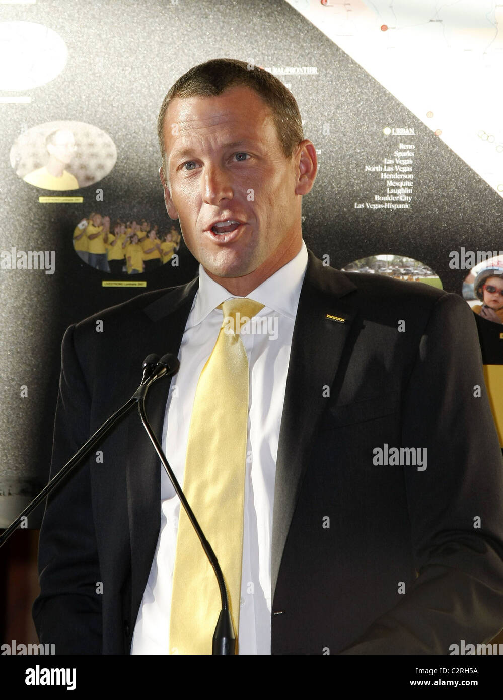 Livestrong Day 2008: Lance Armstrong visits Nevada Cancer Institute to ...