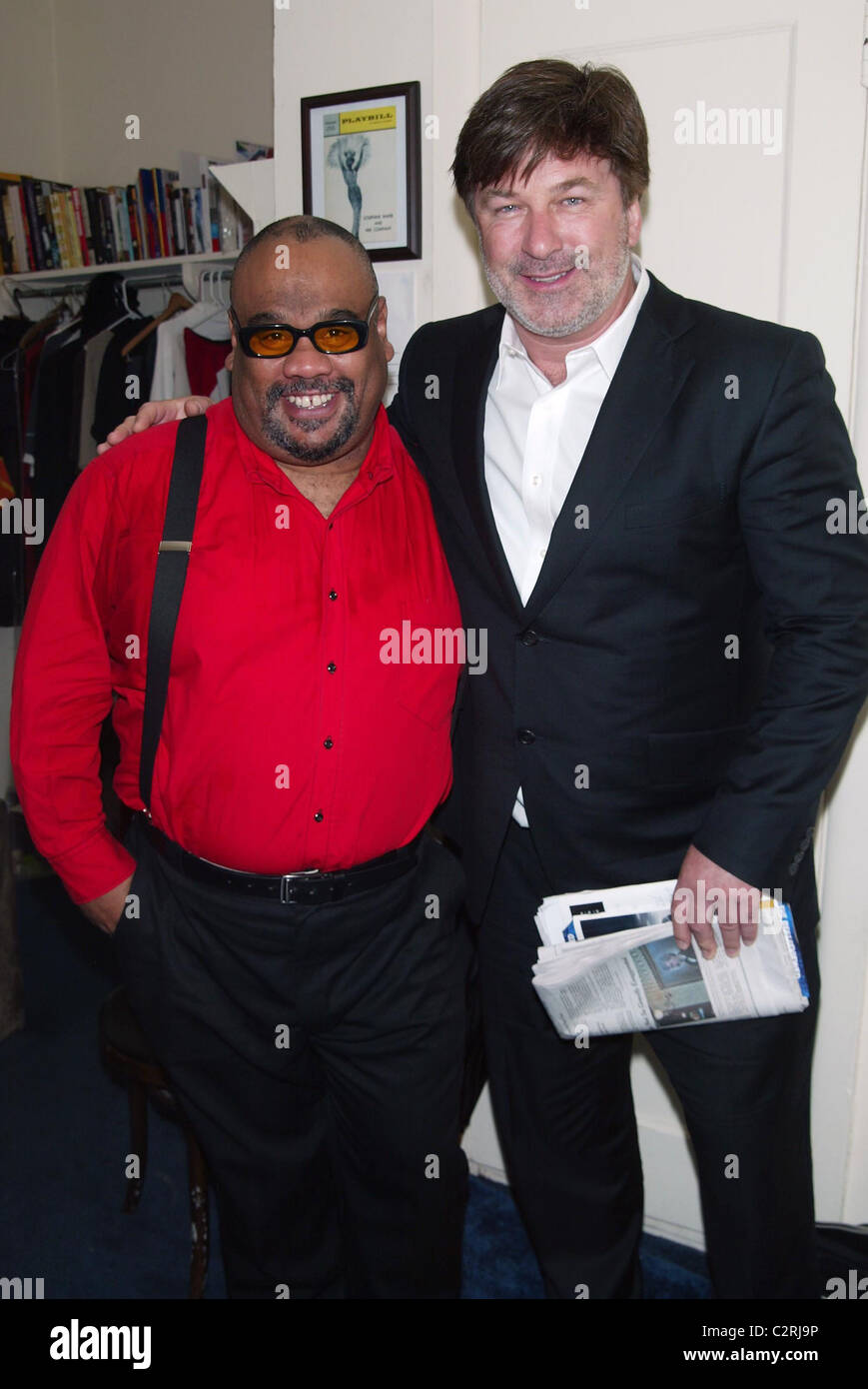 Stew and Alec Baldwin backstage at the Broadway musical 'Passing ...