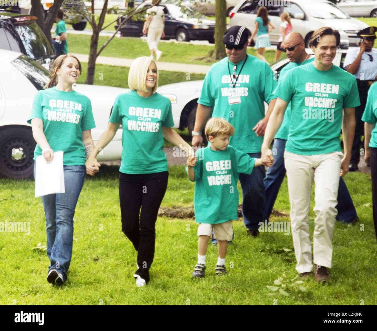 Jane Carrey, Jenny McCarthy, Evan McCarthy and Jim Carrey lead the ...