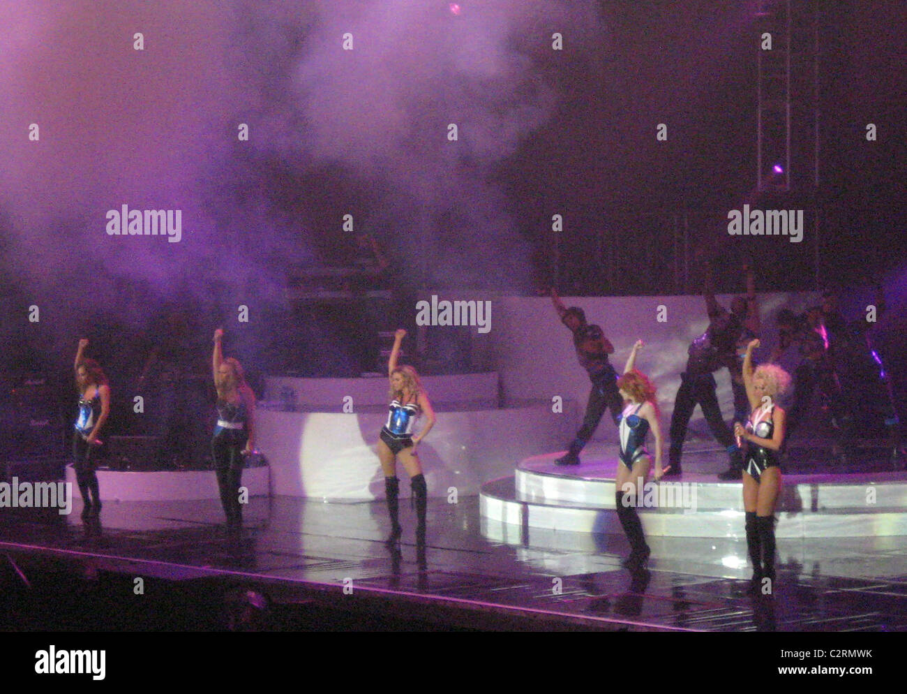Girls Aloud performing live at the O2 Arena on their 'Tangled Up' tour ...