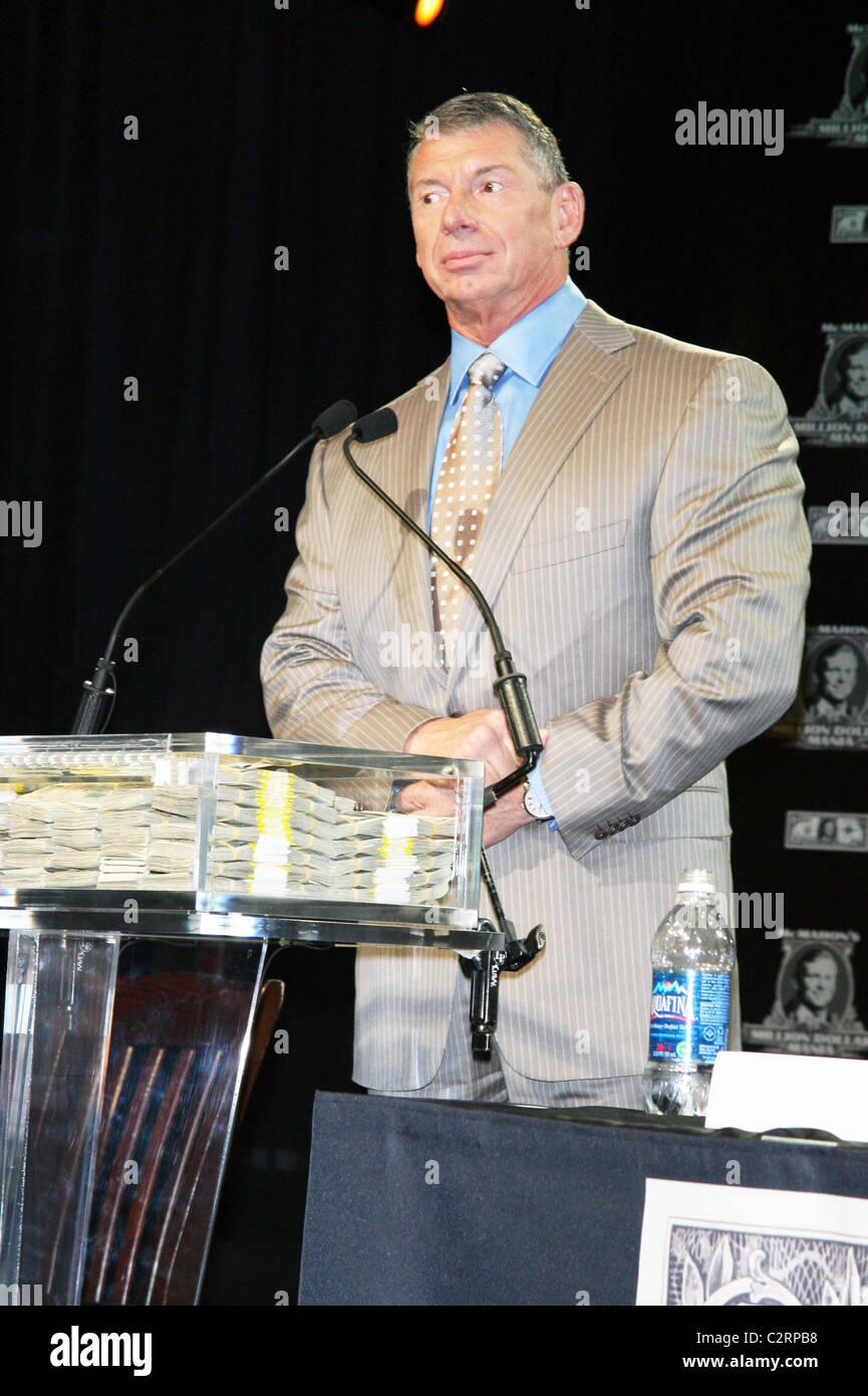 WWE Chairman Vince McMahon 1st WWE McMahon Million Dollar Mania Winners ...