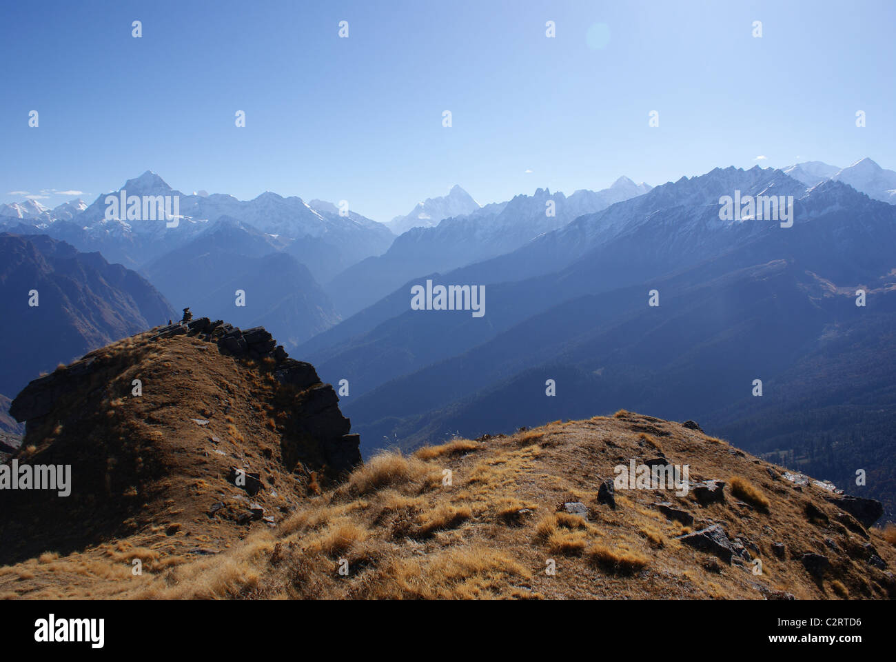 Garhwal Himalayas, India: View of the Garhwal Himalayas from Gorson Top ...