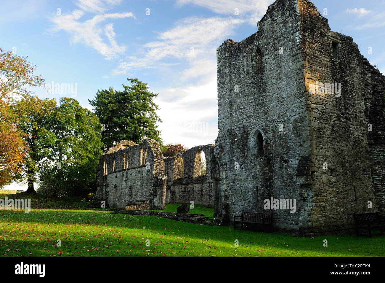 Inchmahome Priory situated on a island in the Lake of Menteith ...