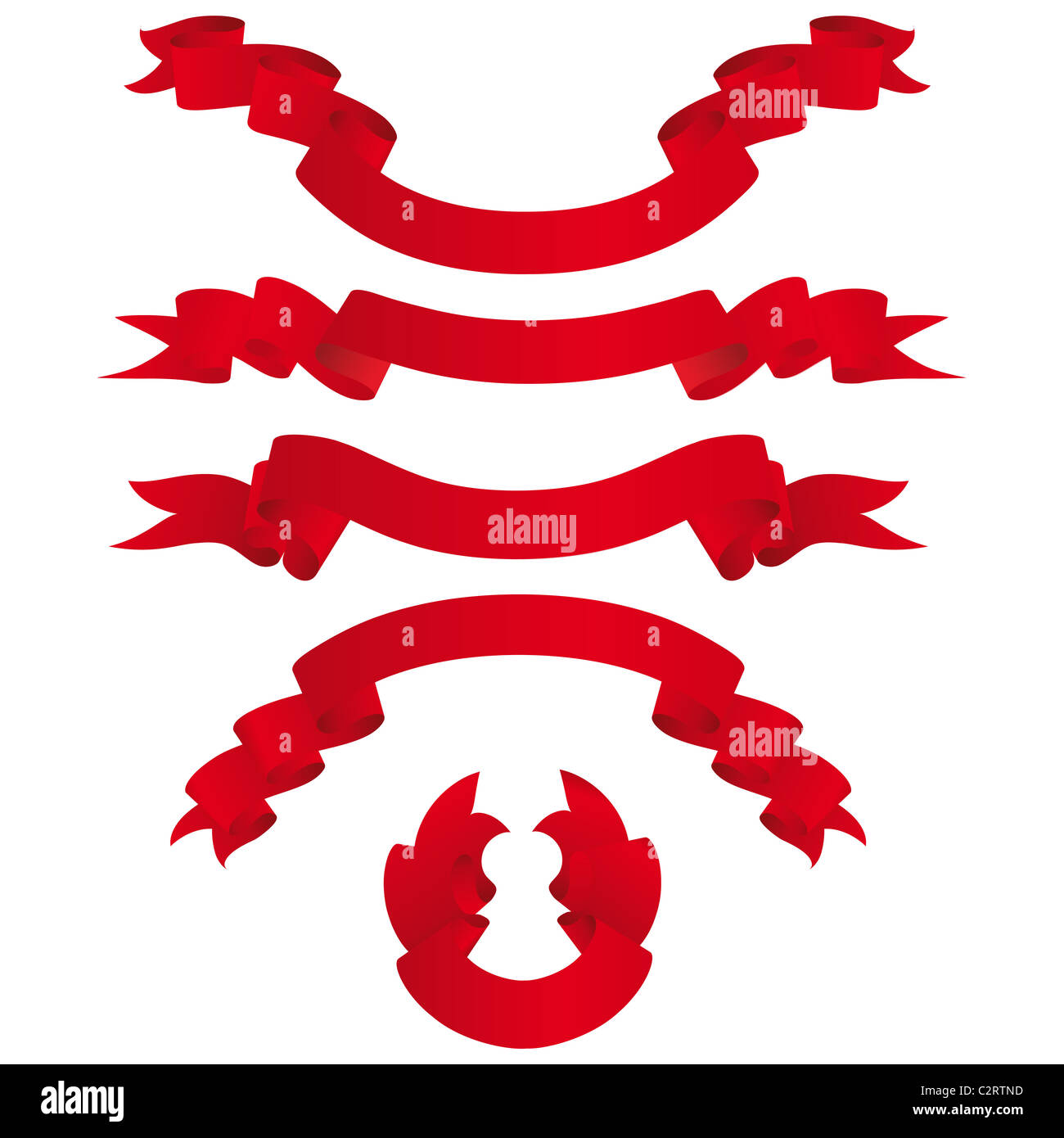 Set of different vector ribbons for design use Stock Photo - Alamy