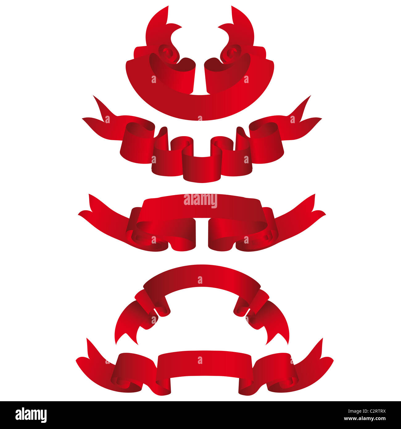 Set of different vector ribbons for design use Stock Photo - Alamy