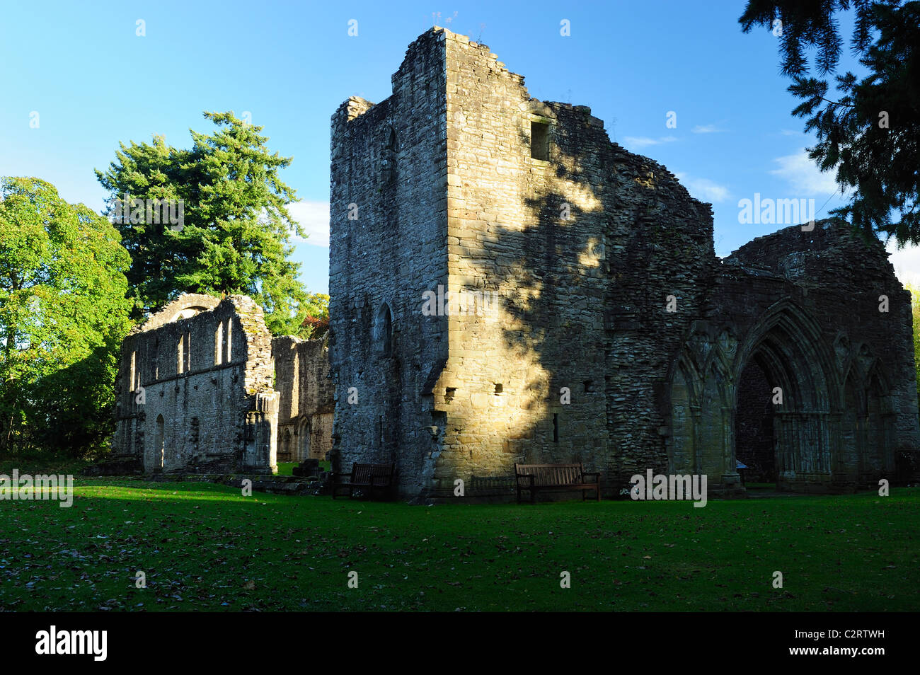 Inchmahome Priory situated on a island in the Lake of Menteith ...