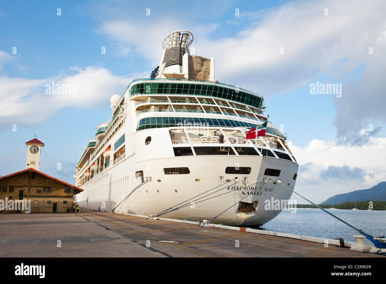 Cruise ship anchored at Trinity Wharf. Cairns, Queensland, Australia ...