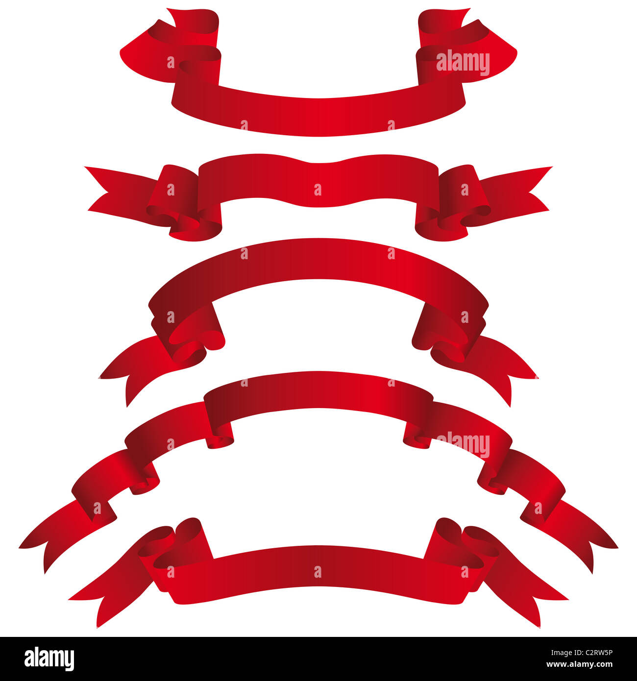 Set of different vector ribbons for design use Stock Photo - Alamy