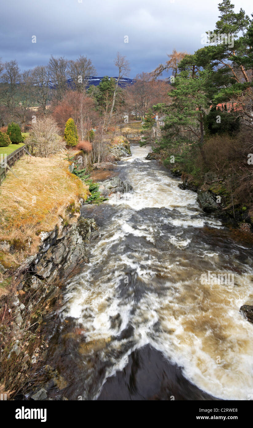 The Clunie Water passing through Braemar, Aberdeenshire, Scotland ...