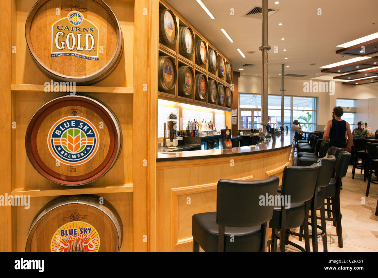 Blue Sky Brewery bar at Cairns Domestic Airport, Cairns, Queensland ...