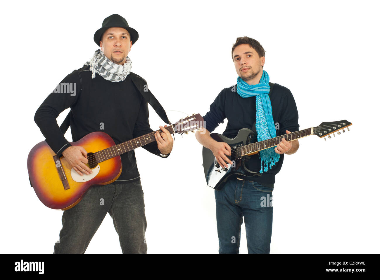 Two guys guitars Cut Out Stock Images & Pictures - Alamy