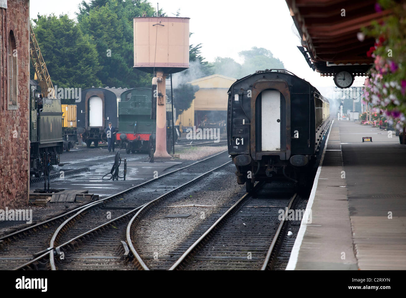 the steam Railway Museum in Minehead Somerset Stock Photo - Alamy