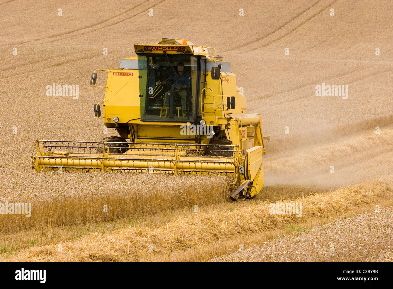 Combine Harvester at Work Stock Photo - Alamy