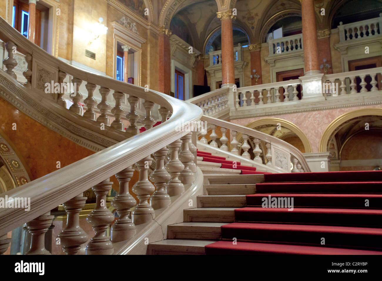 The interior of the Hungarian State Opera house in Budapest Stock Photo ...