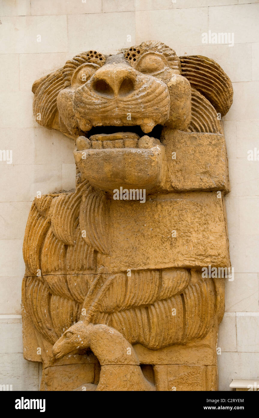 Lionof Allat statue Palmyra Syria Syrian museum Damascus Stock Photo ...