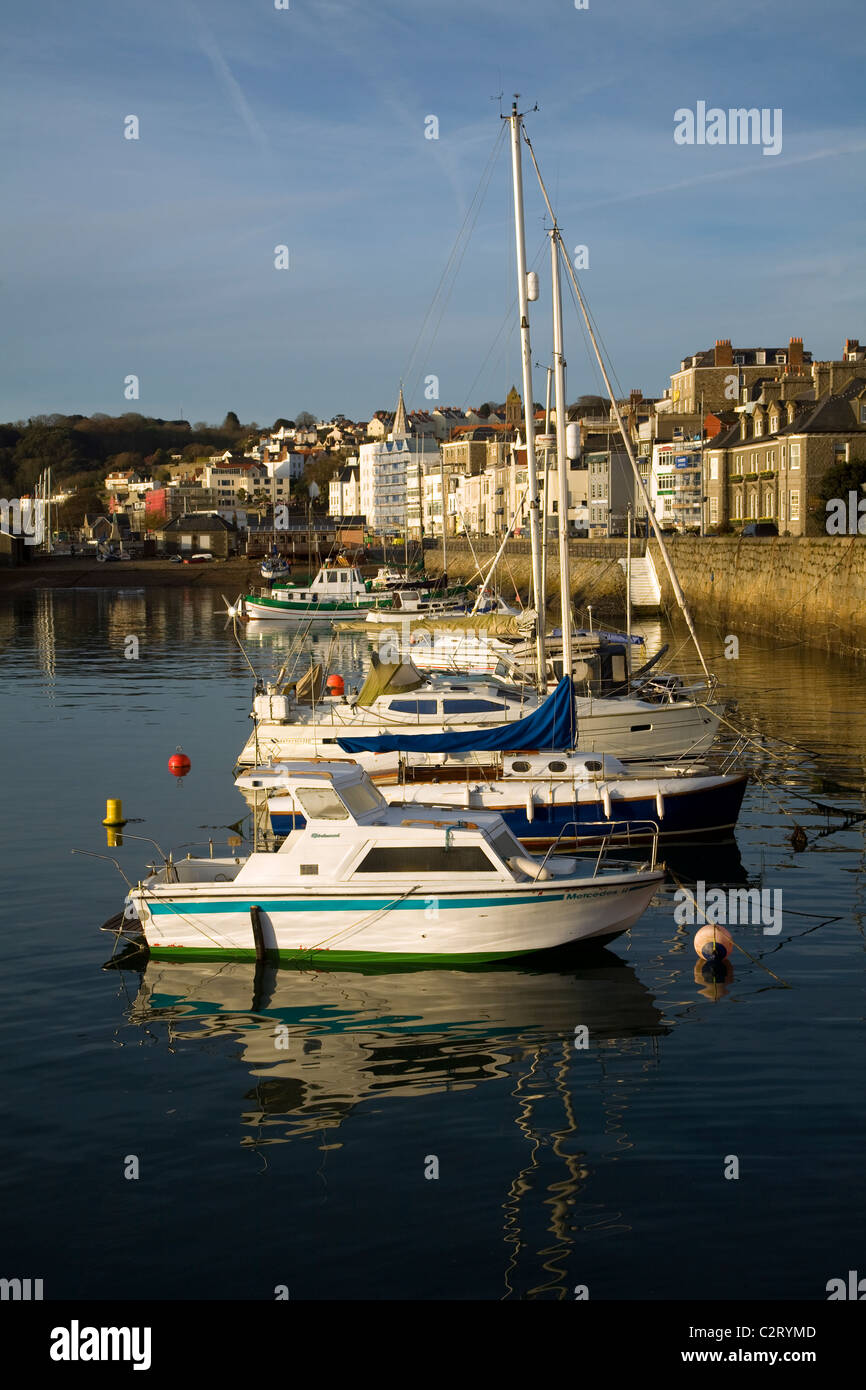 Boats harbour St Peter Port Guernsey Channel Islands Stock Photo - Alamy