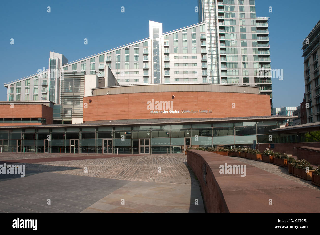 Manchester Central Convention Complex, in the background the glass and ...