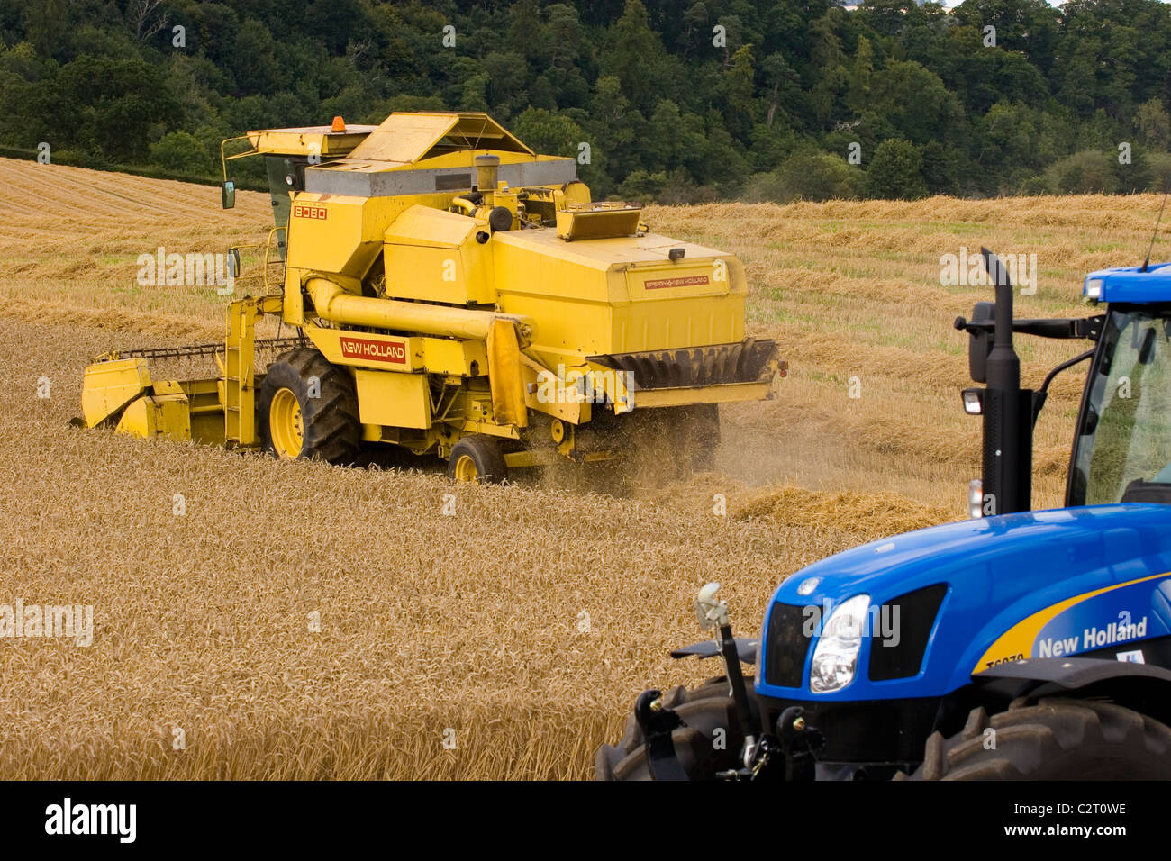 Combine Harvester at Work Stock Photo - Alamy