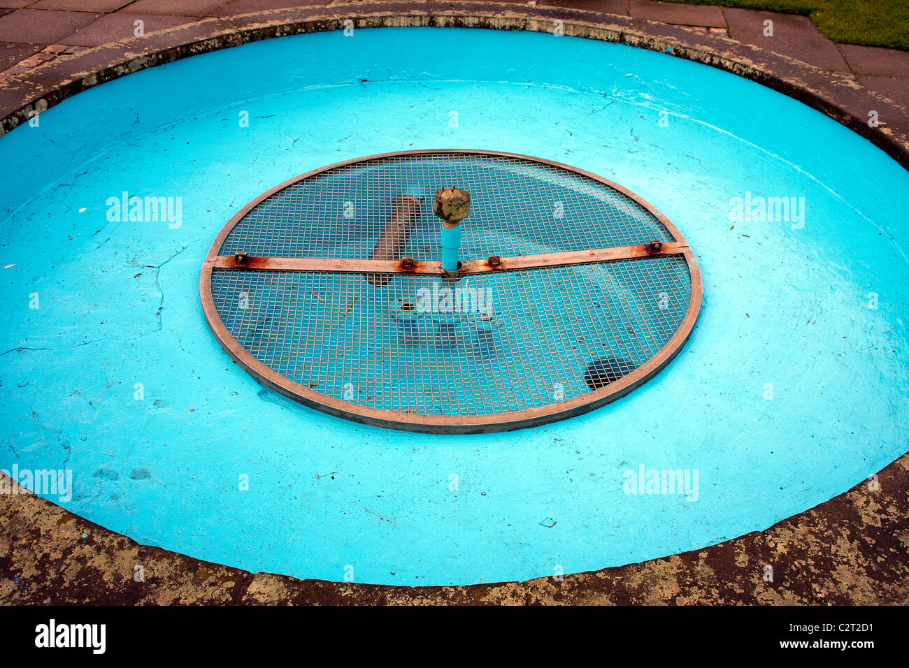 A water feature in a stately home in Derby beside the park, it is empty ...
