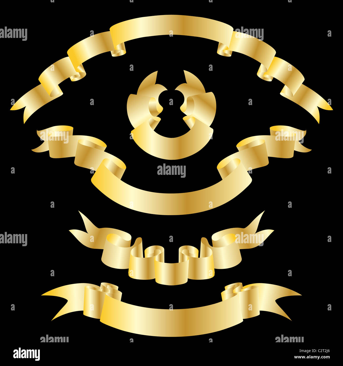 Set of different vector ribbons for design use Stock Photo - Alamy