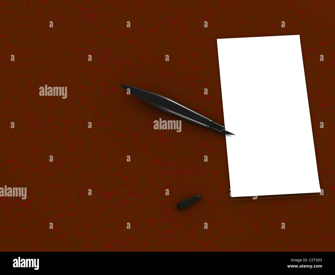 pen on table. 3d Stock Photo - Alamy