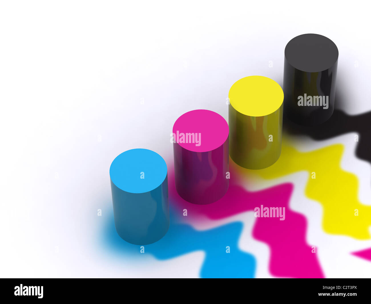 CMYK paint. 3d Stock Photo - Alamy