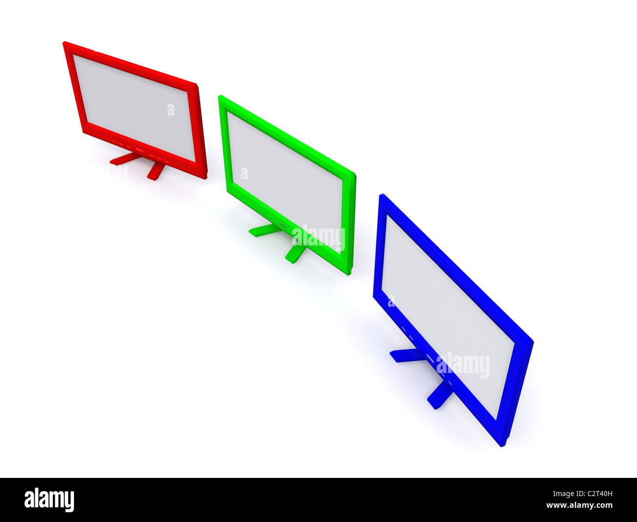 RGB LCD monitor. technology office. 3D Stock Photo - Alamy