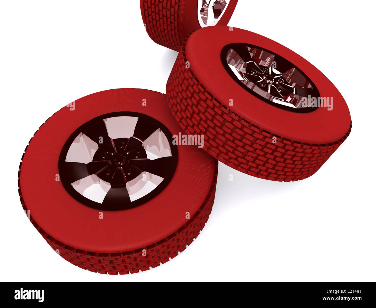 car wheels. 3d Stock Photo - Alamy
