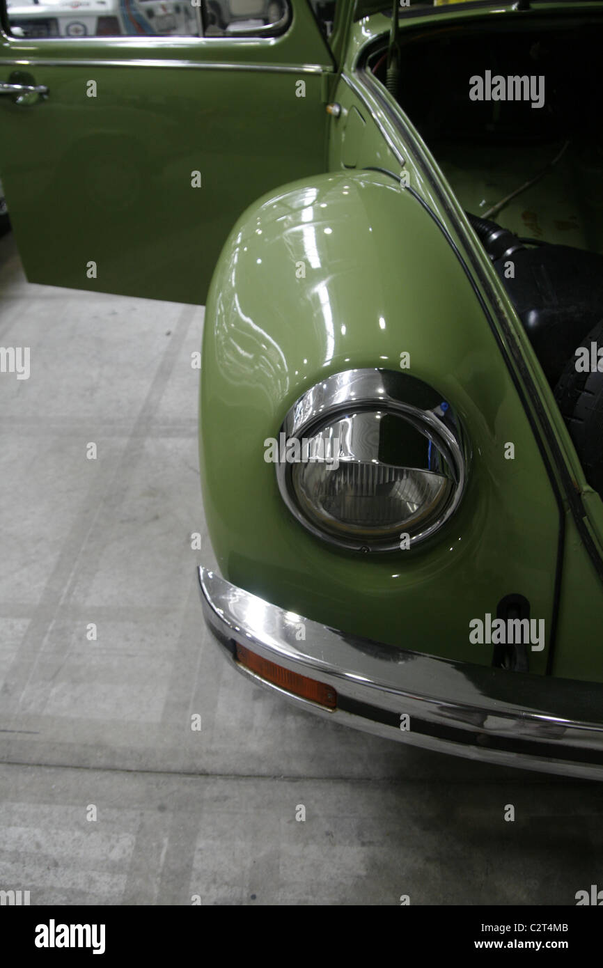 vintage green vw volkswagen beetle car at motor show Stock Photo - Alamy