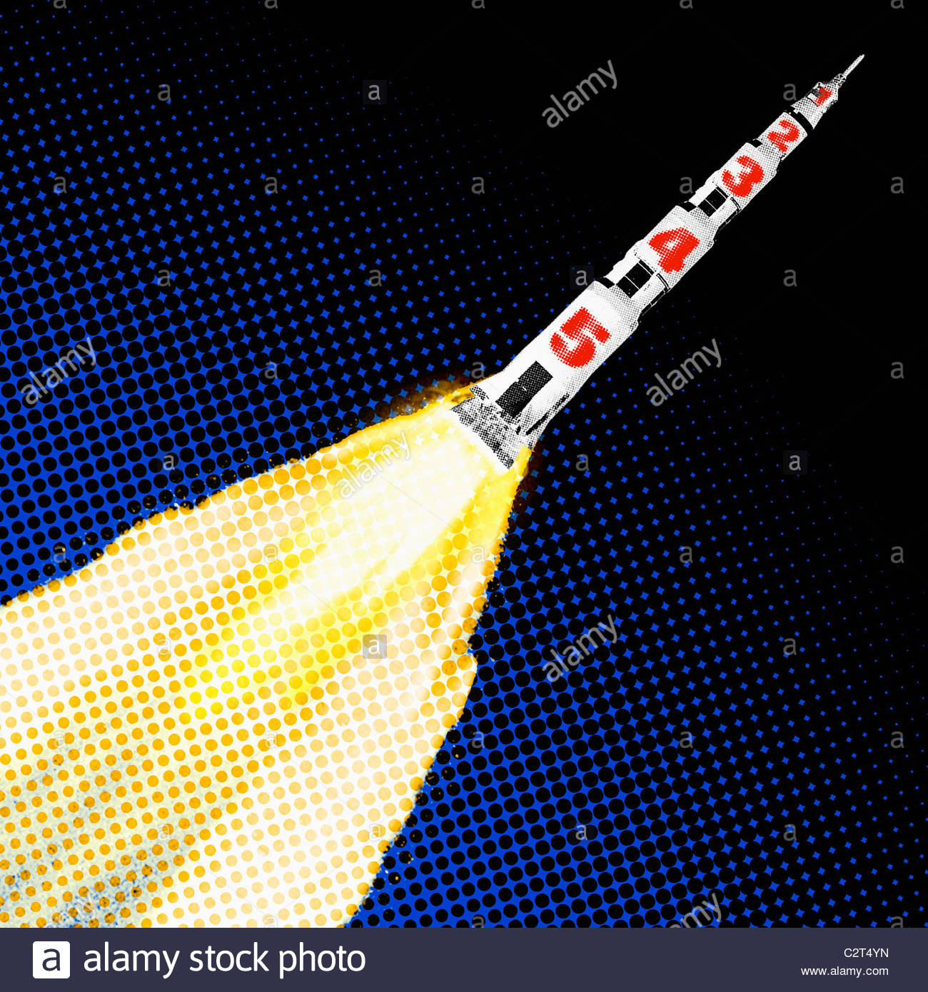 Rocket Blast Illustration Stock Photos & Rocket Blast Illustration ...