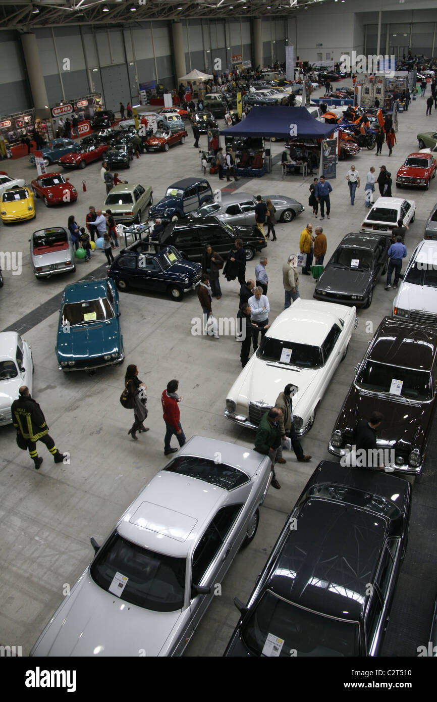 people at vintage classic car cars motor show event in rome italy Stock ...