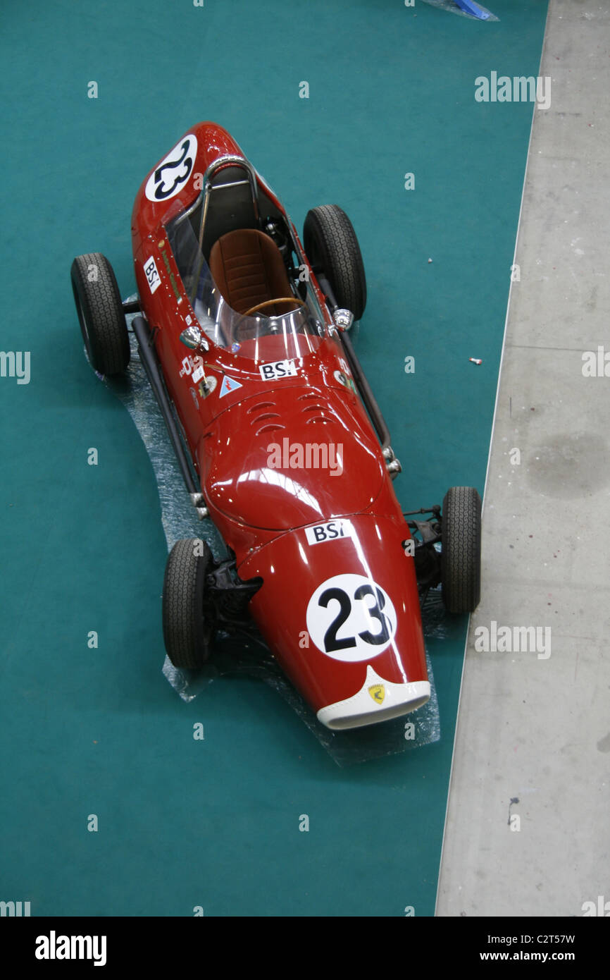 vintage red grand prix sports racing car at motor show Stock Photo - Alamy