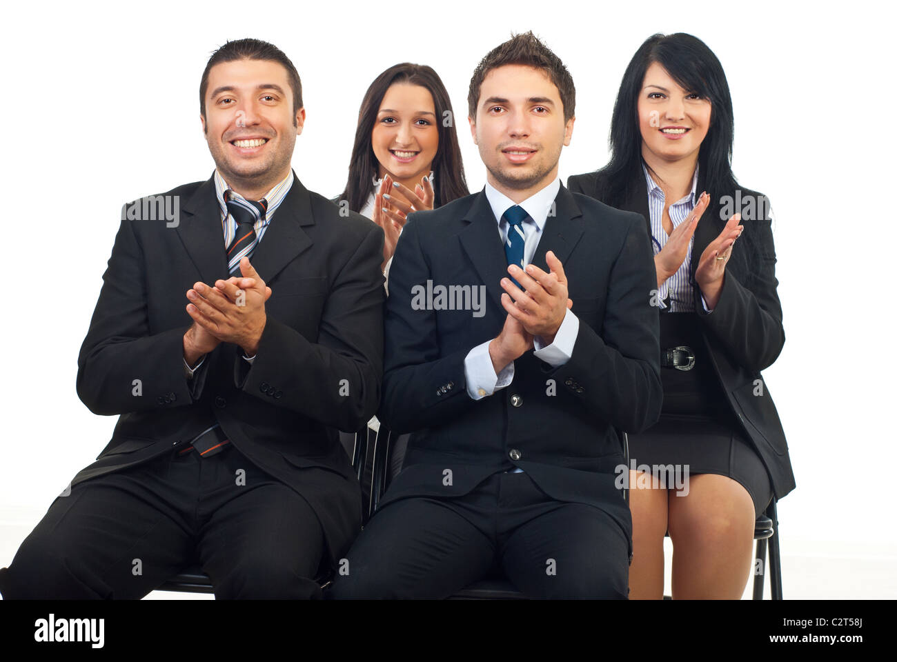 Train people clapping hi-res stock photography and images - Alamy