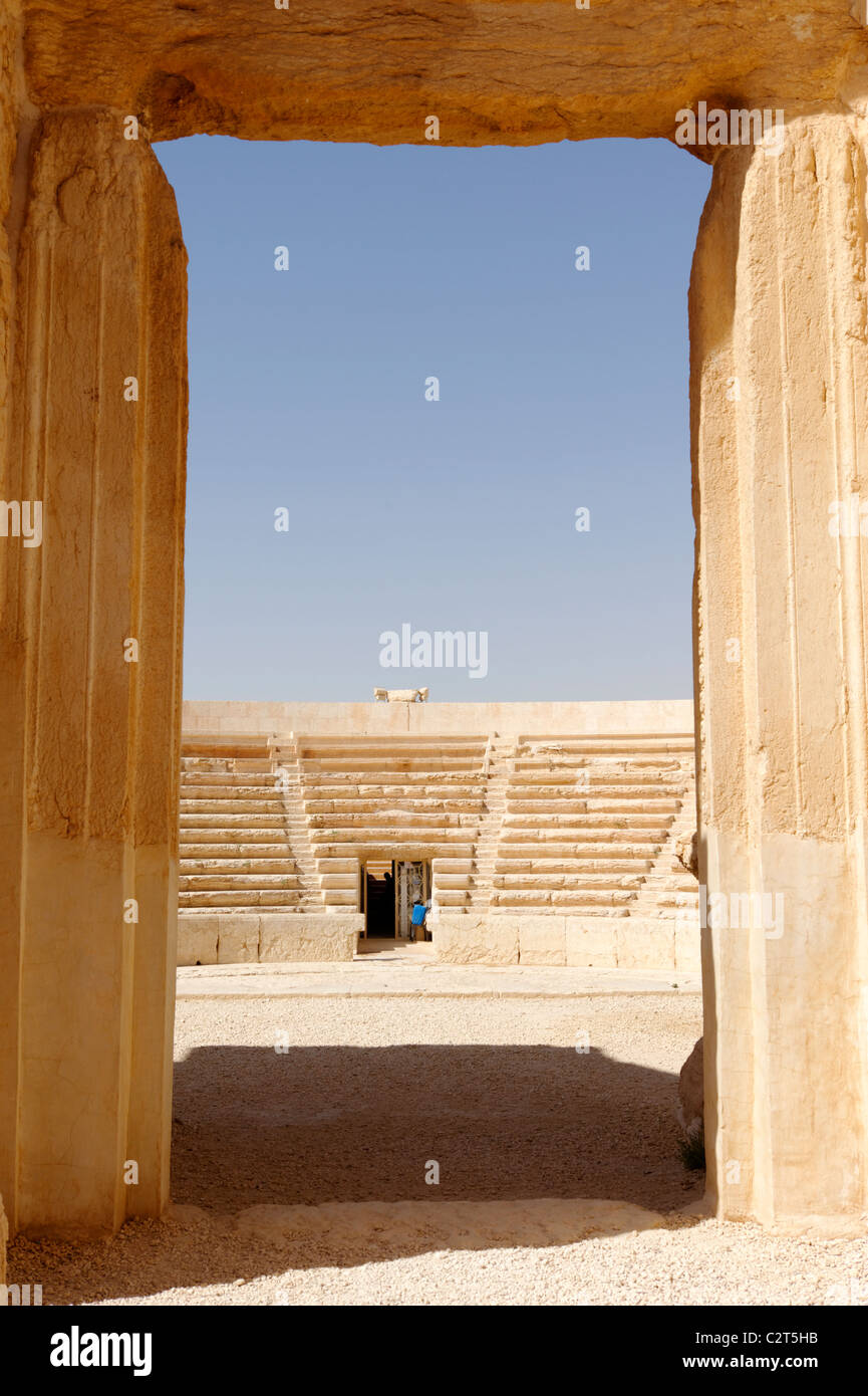 View of the cavea with its nine rows of seats of the well preserved 2nd ...