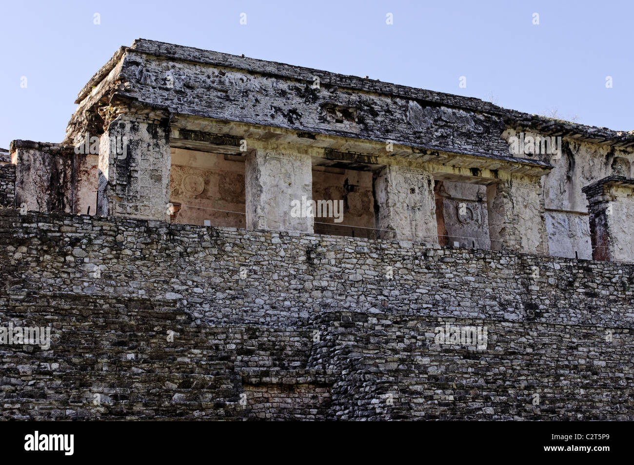 Detail of El Palacio (The Palace) a group of interconnected buildings ...