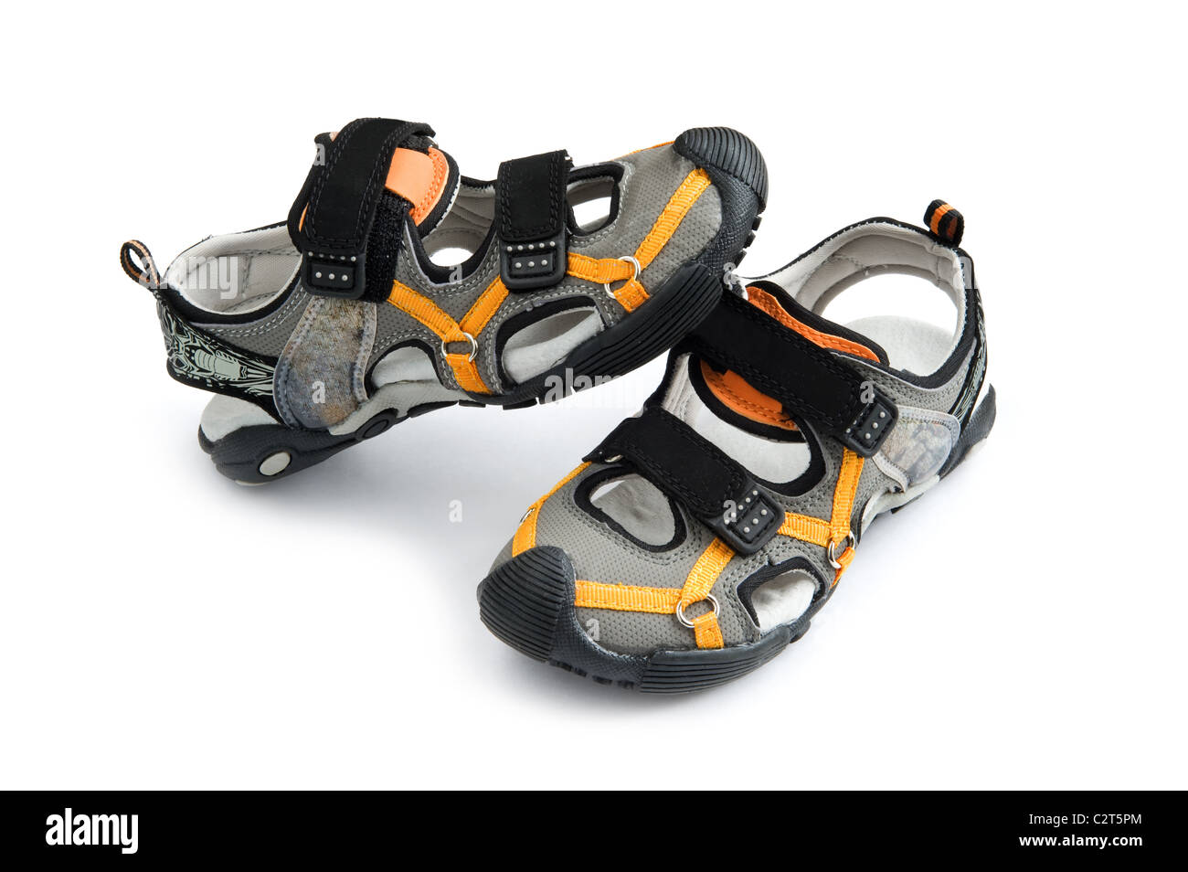 object on white - Summer Children Shoes close up Stock Photo - Alamy