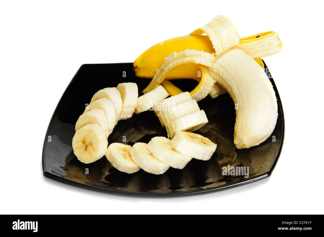 Bananas on plate hi-res stock photography and images - Alamy