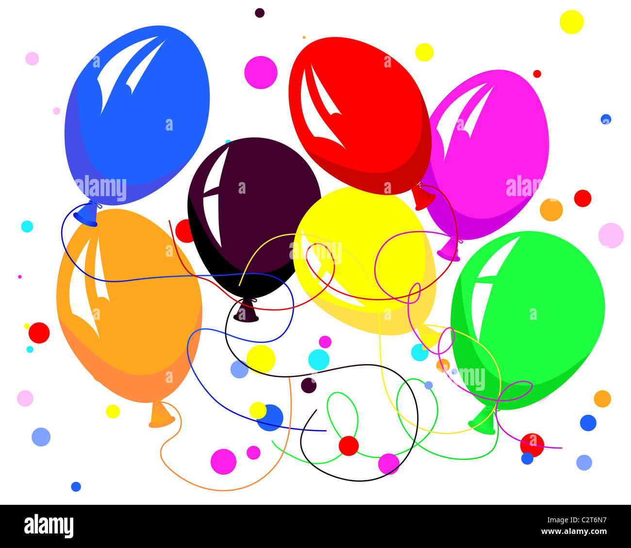 Helium balloons decorations Cut Out Stock Images & Pictures - Alamy