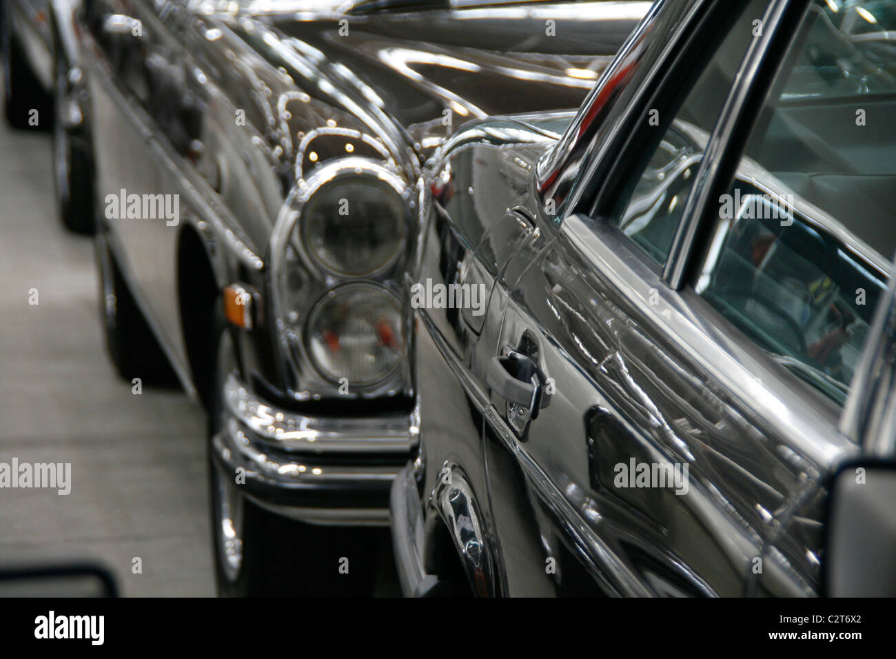 light reflection shadow pattern graphic symmetry row line vintage cars ...