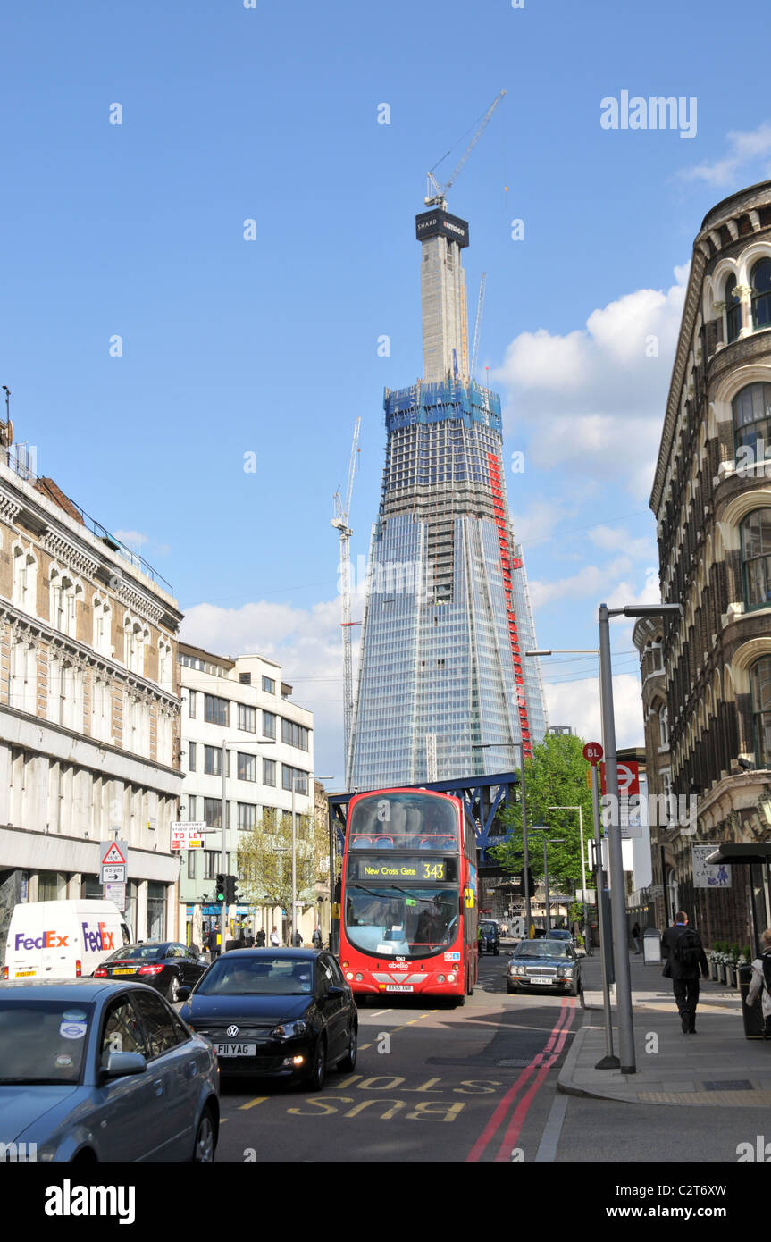 The Shard building London Bridge construction skyscraper tower Stock ...