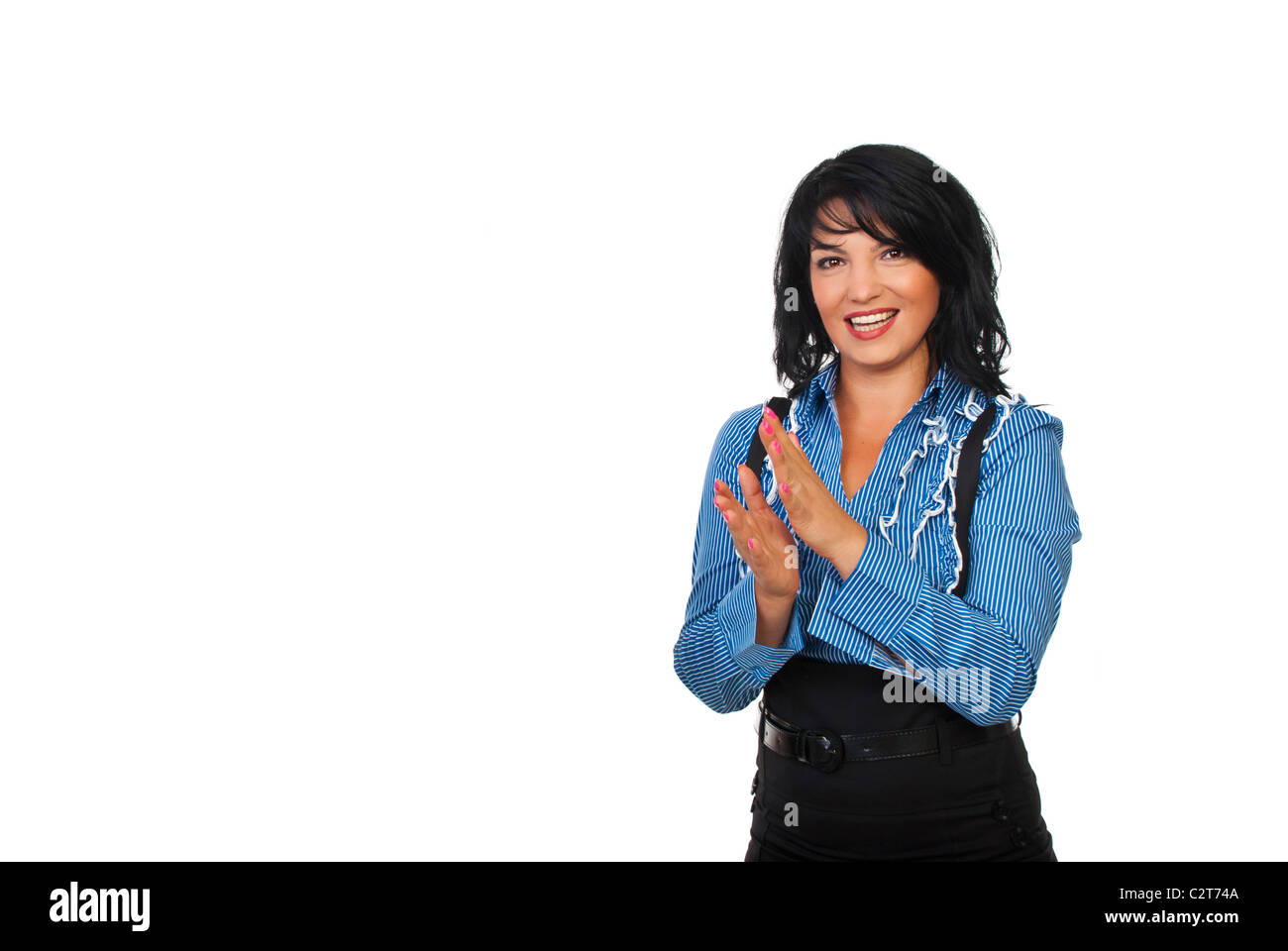 Cheerful blue welcome message Cut Out Stock Images & Pictures - Alamy