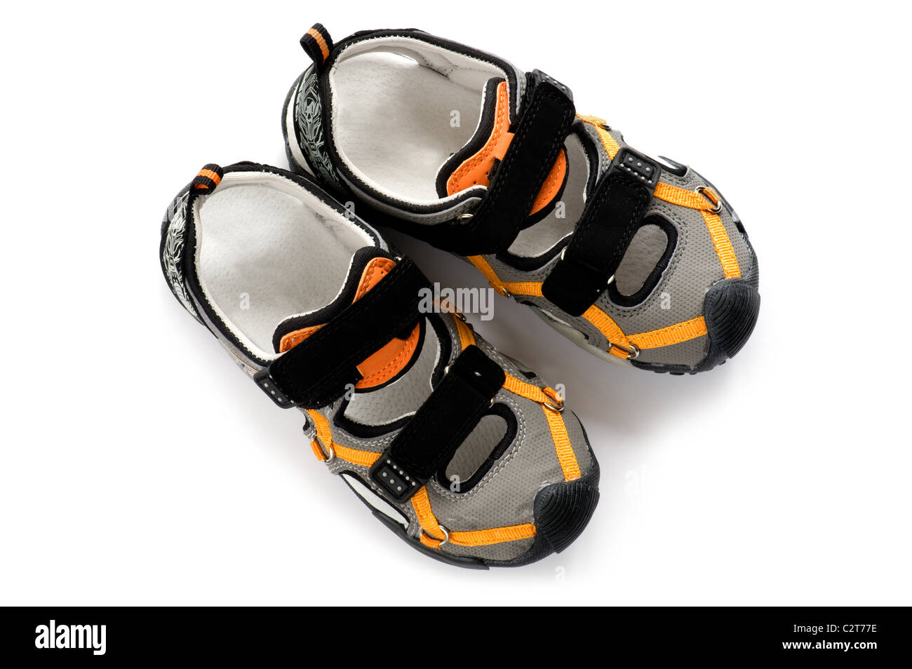 object on white - Summer Children Shoes close up Stock Photo - Alamy